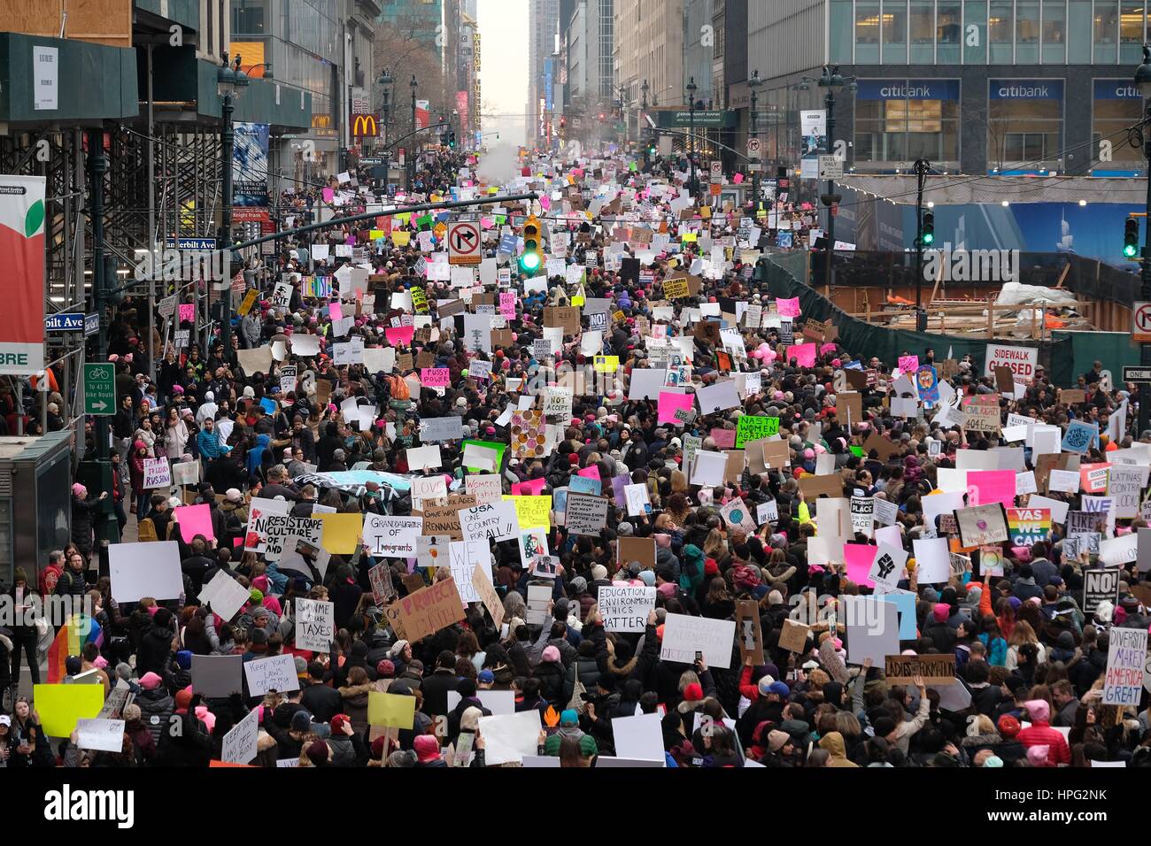 Women's March in New York City Featuring: Atmosphere Where: Manhattan ...