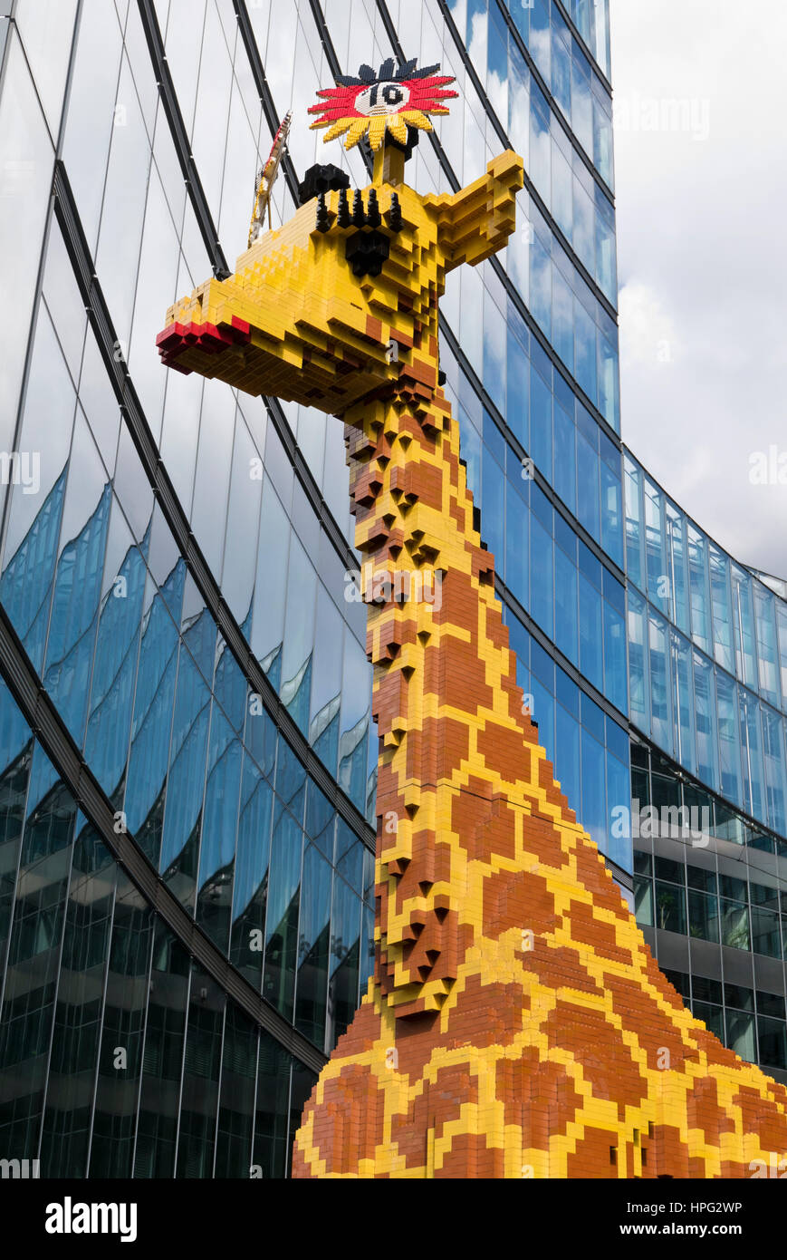 Lego giraffe at Potsdamer Platz, Berlin, Germany Stock Photo - Alamy