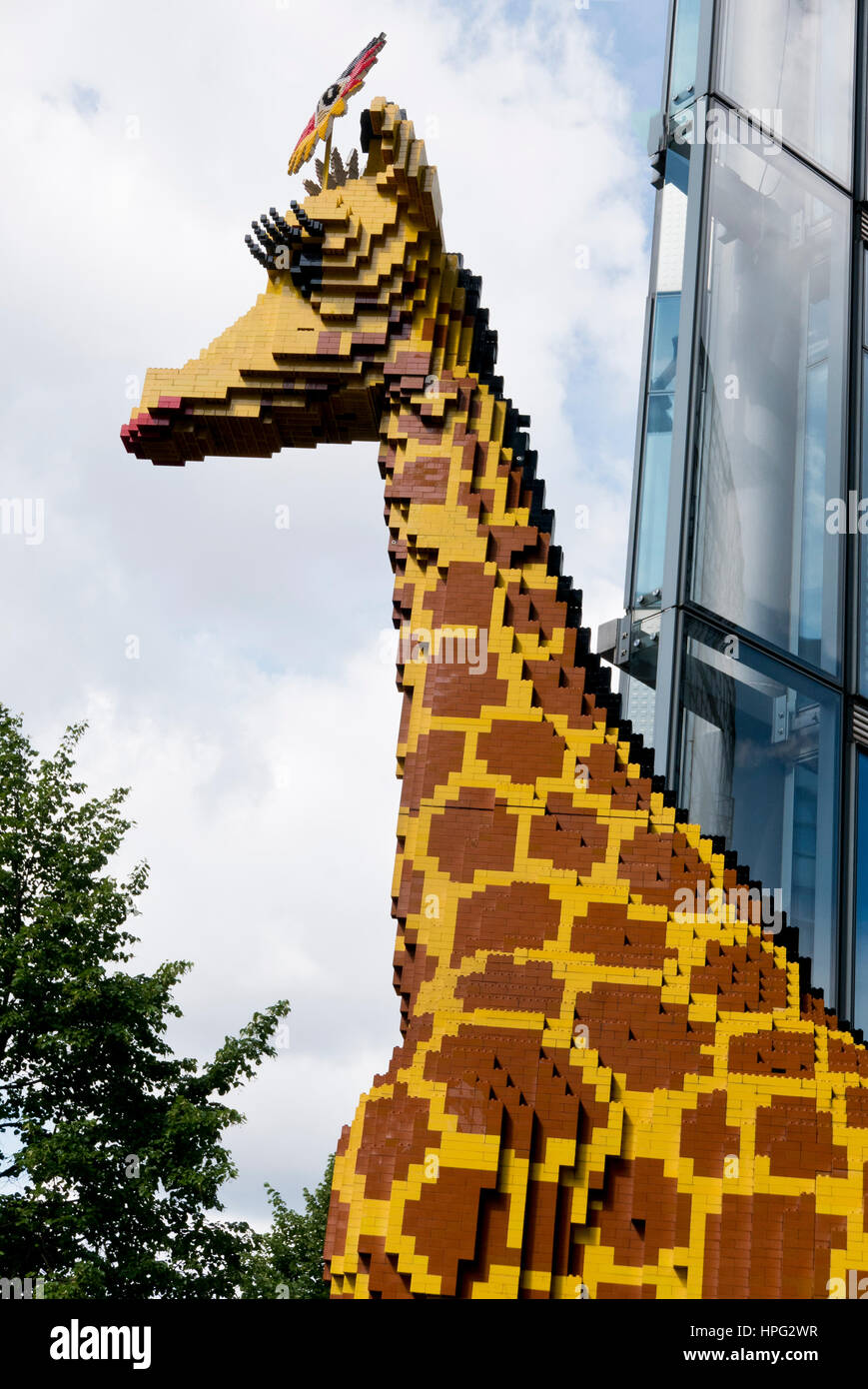 Lego giraffe at Potsdamer Platz, Berlin, Germany Stock Photo - Alamy