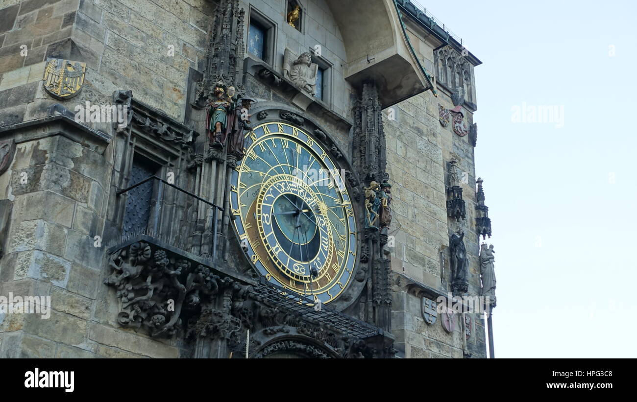 Astronomical Clock in Old Town Square in Prague, Czechia Stock Photo ...