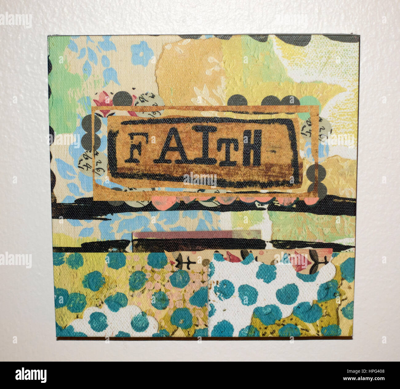Creative artistic abstract Faith plaque Stock Photo - Alamy