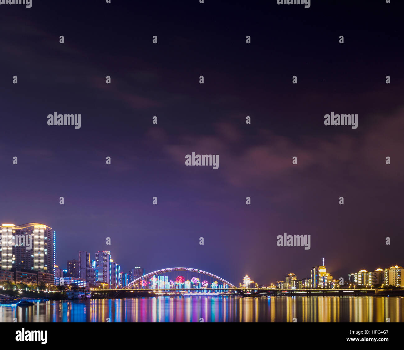 City at night Stock Photo - Alamy