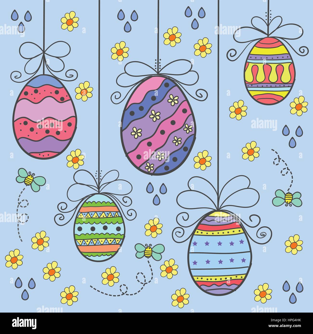Vector art easter egg doodles Stock Vector Images - Alamy