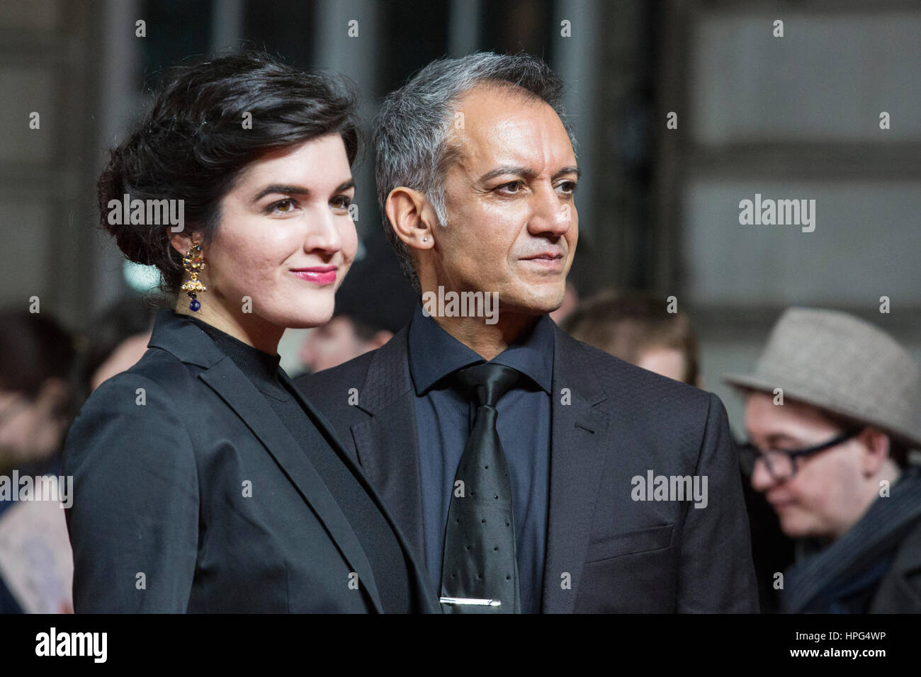 London, UK. 21 February 2017. Tanveer Ghani. Red carpet arrivals for ...