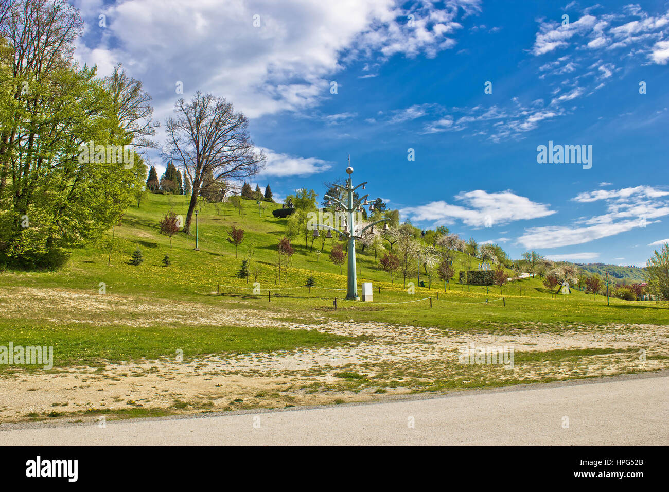 Mary of Bistrica pilgrim hill sanctuary, in green nature - The way of ...
