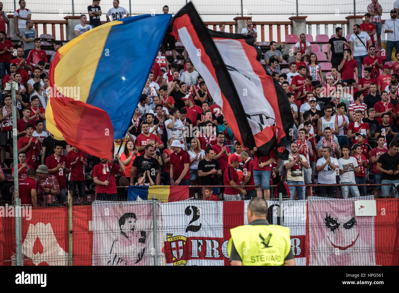 July 17, 2015: The Dinamo Bucharest's supporters during the LPF LIGA 1 ...