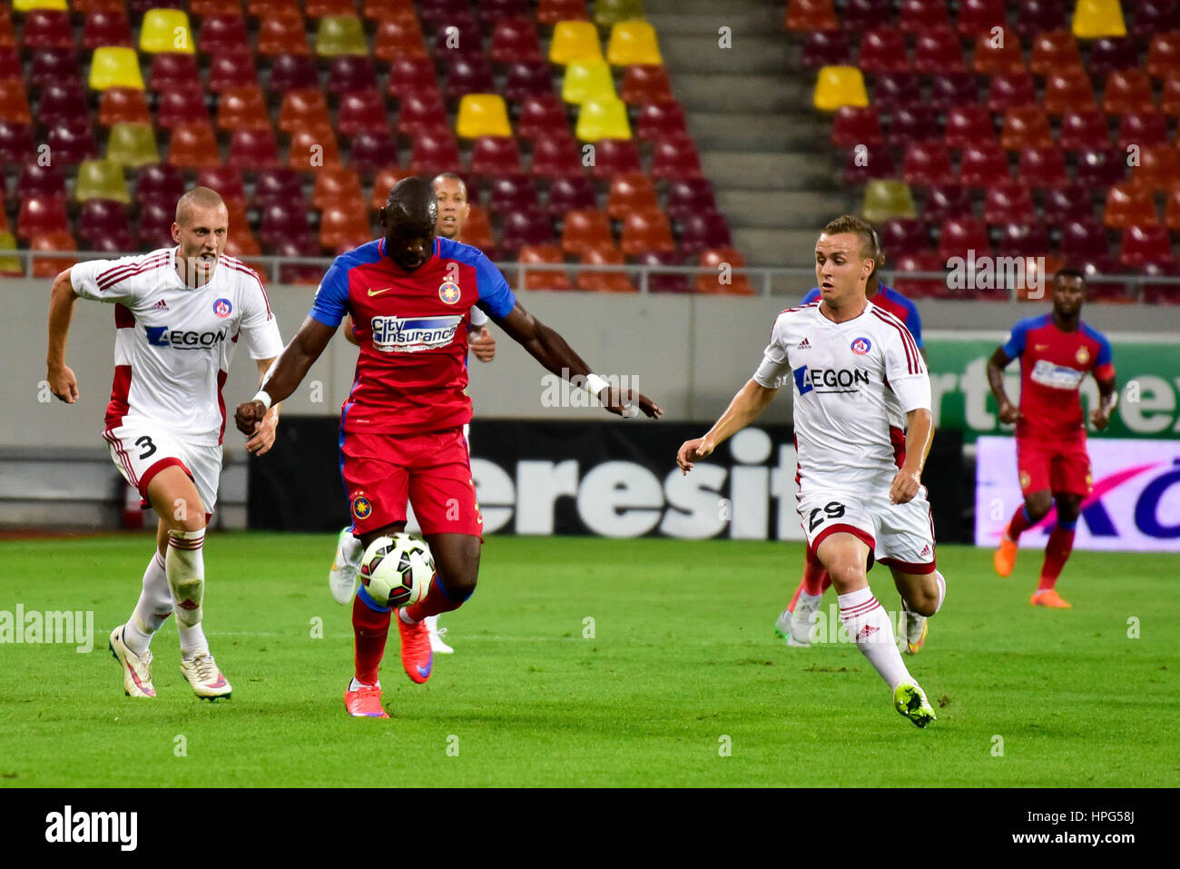 July 22, 2015: Gregory Tade #15 of FC Steaua Bucharest and Stanislav ...
