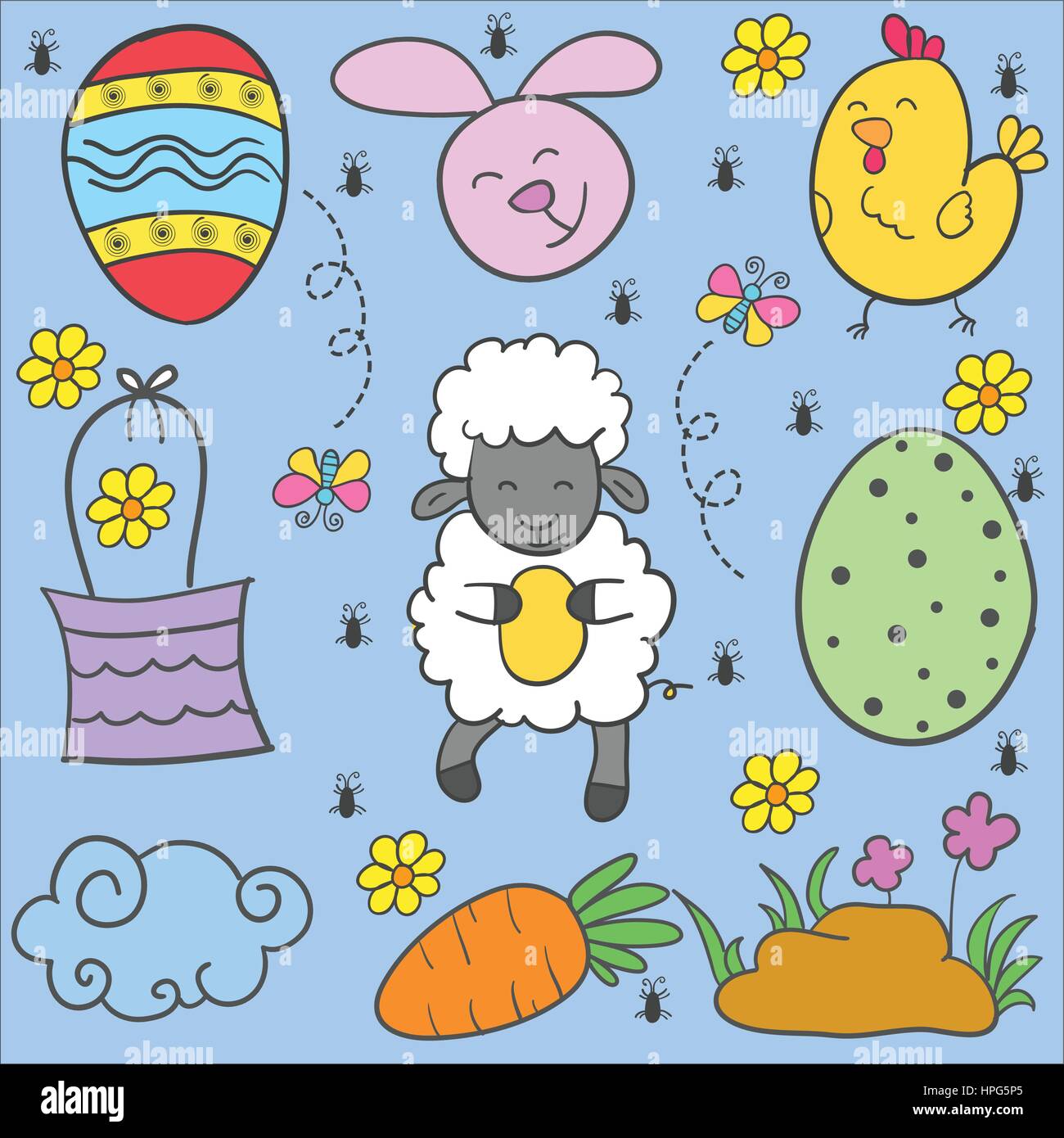 Doodle of easter egg style colorful Stock Vector Image & Art - Alamy