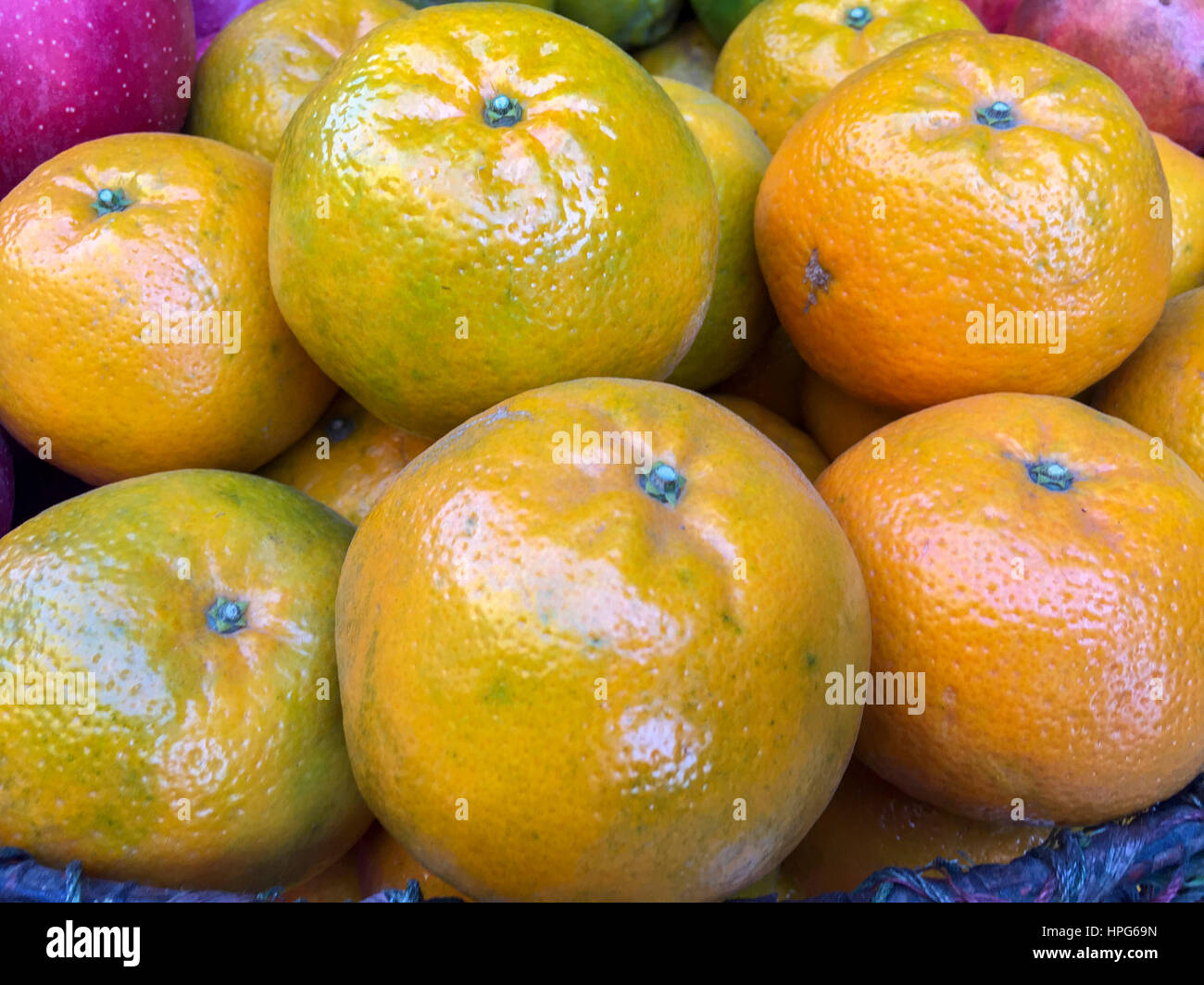 Nepal lime or mandarin orange on display Stock Photo - Alamy