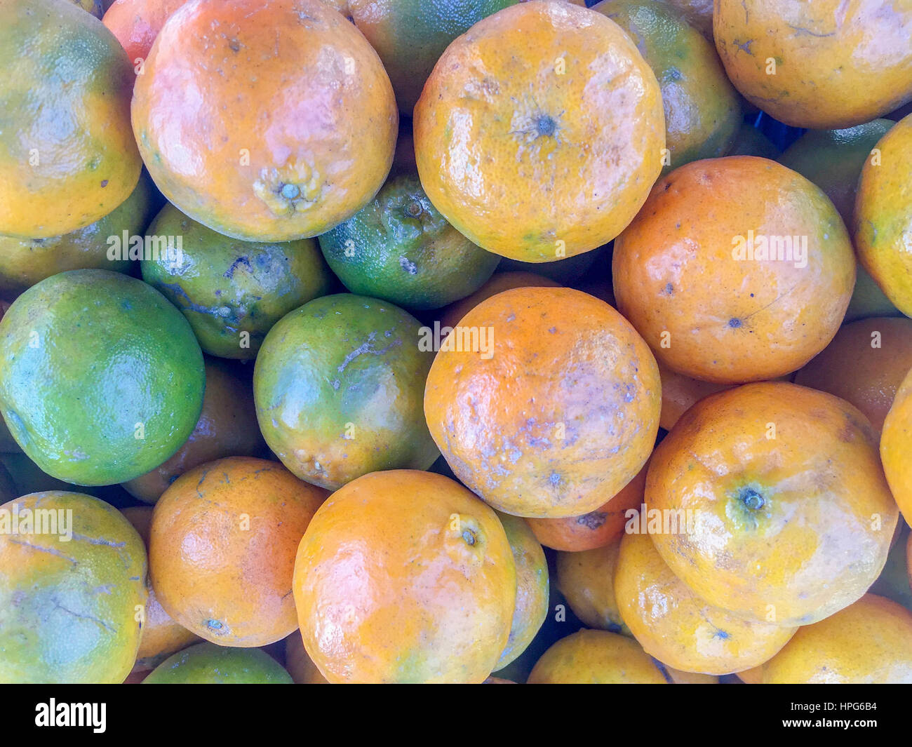 Mandarin lime selling on the street market in Kathmandu, Nepal Stock ...