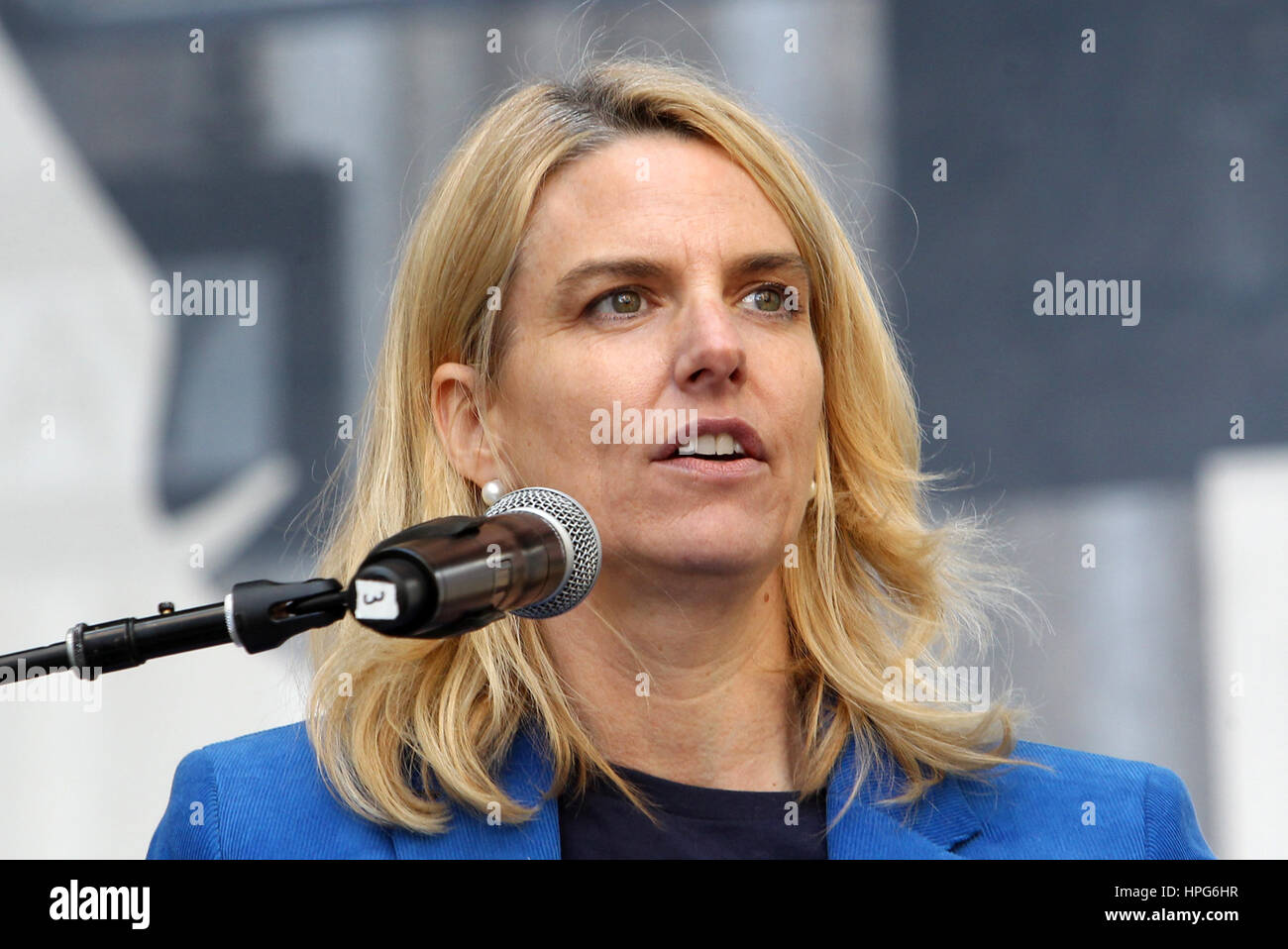 Women's March in Los Angeles, California Featuring: Sarah Kate Ellis ...