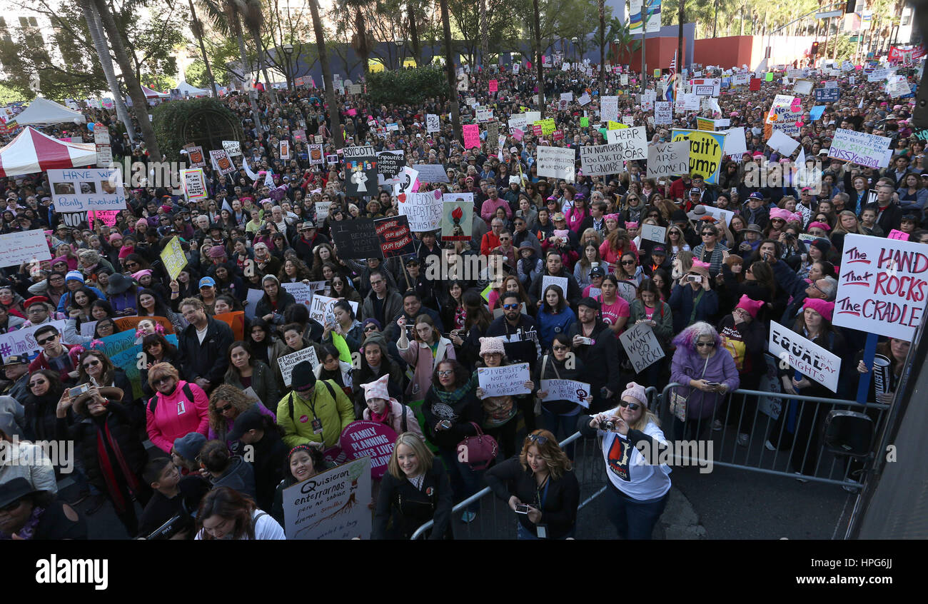 Women's March in Los Angeles, California Featuring: Atmosphere Where ...