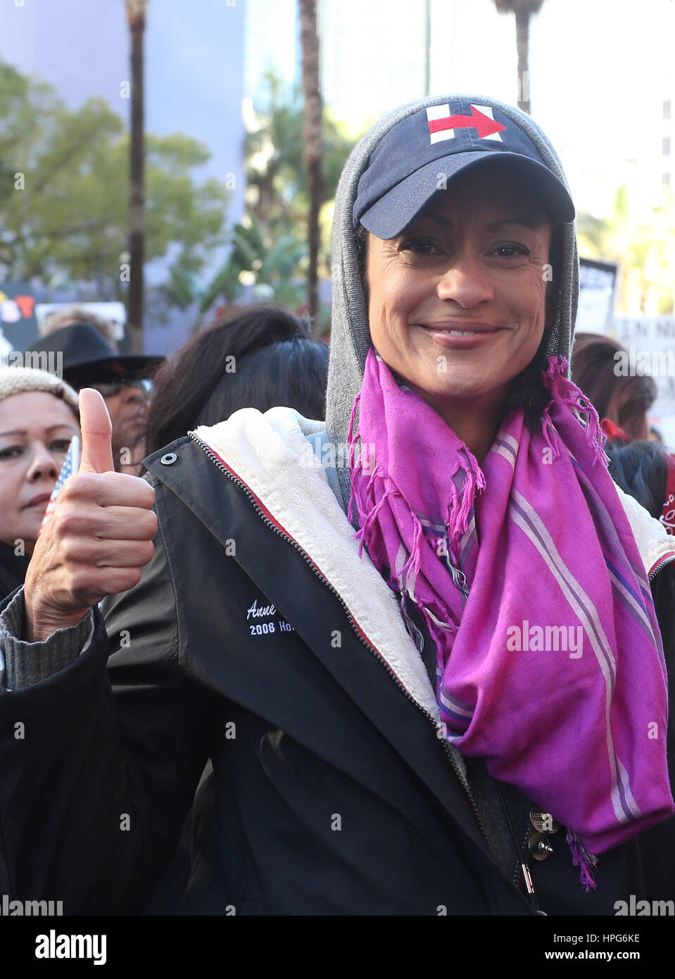 Women's March in Los Angeles, California Featuring: Anne-Marie Johnson ...