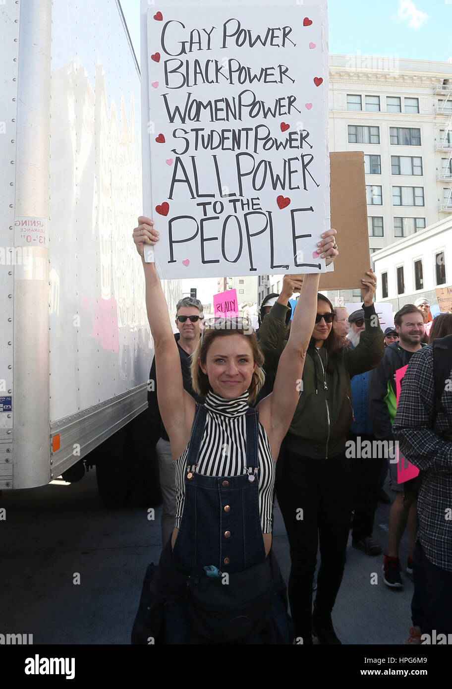 Women's March in Los Angeles, California Featuring: Christine Lakin ...