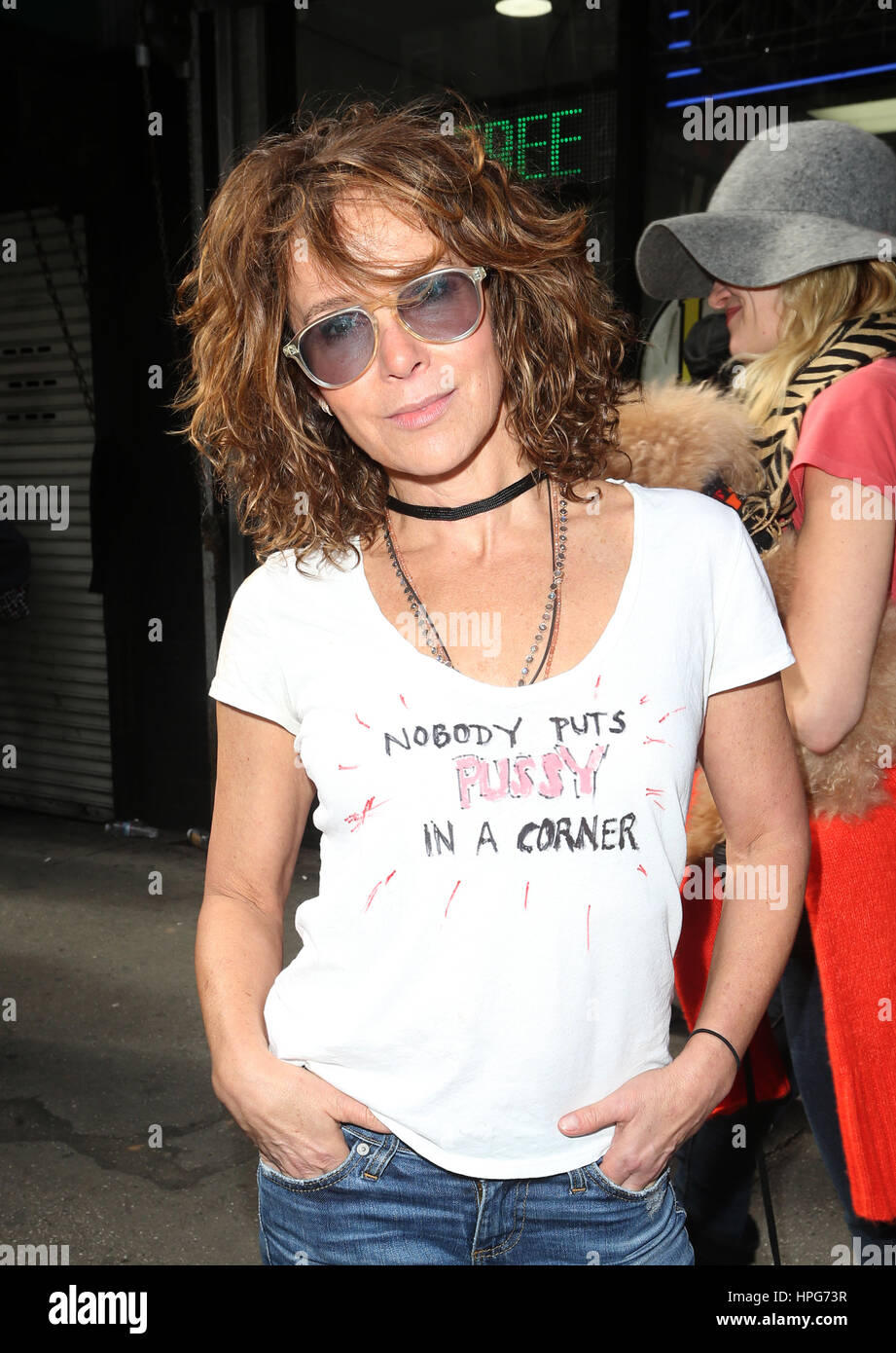 Women's March in Los Angeles, California Featuring: Jennifer Grey Where ...