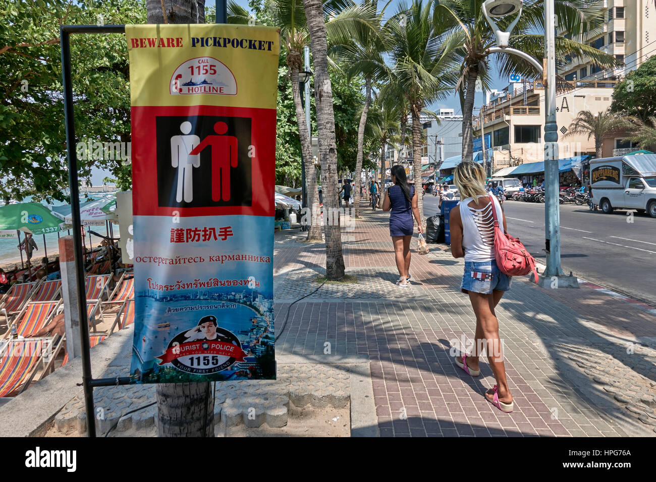 Police warning Multi language poster urging awareness of potential ...