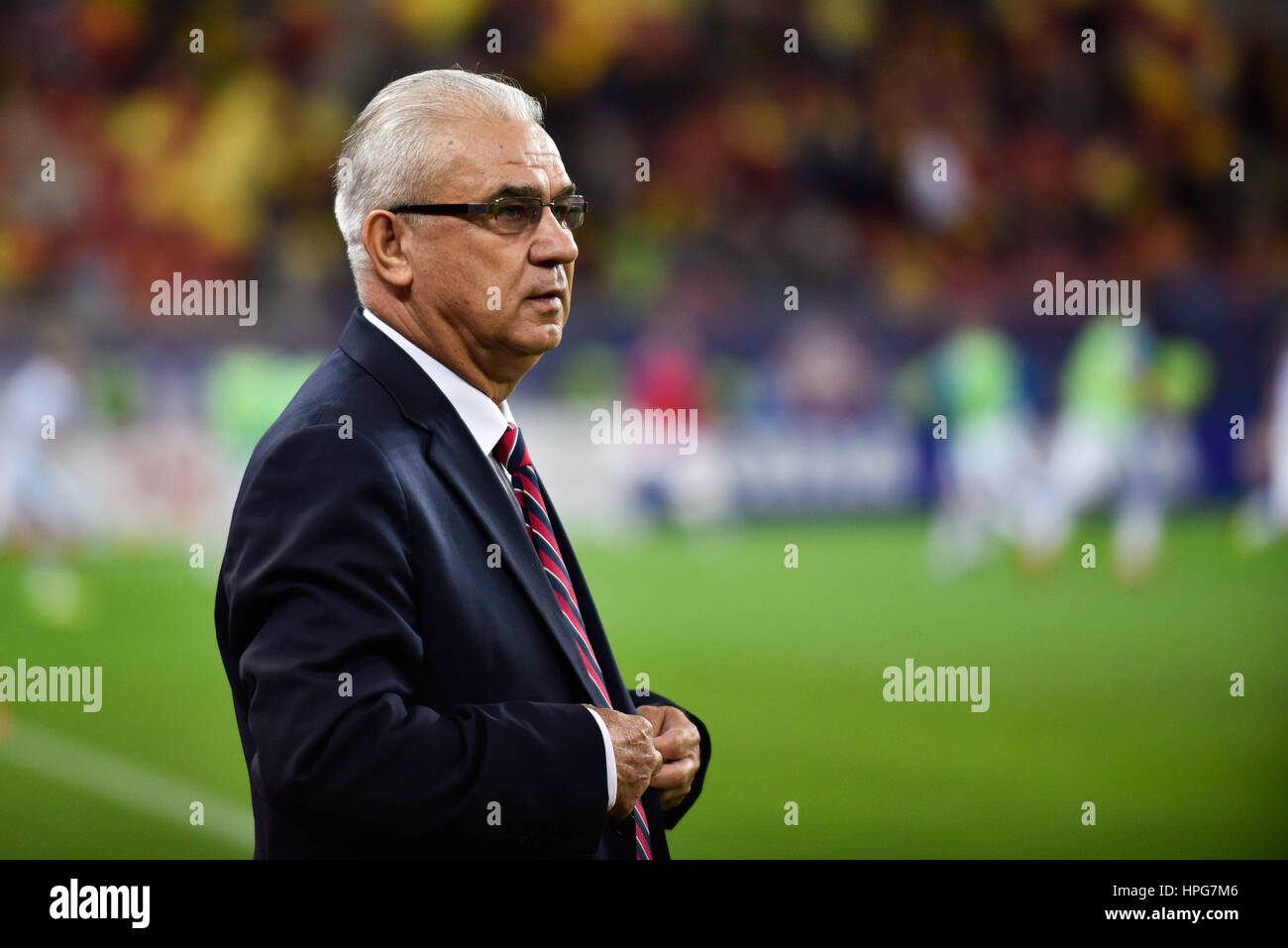 February 7, 2015: Anghel Iordanescu the coach of Romania National Team ...