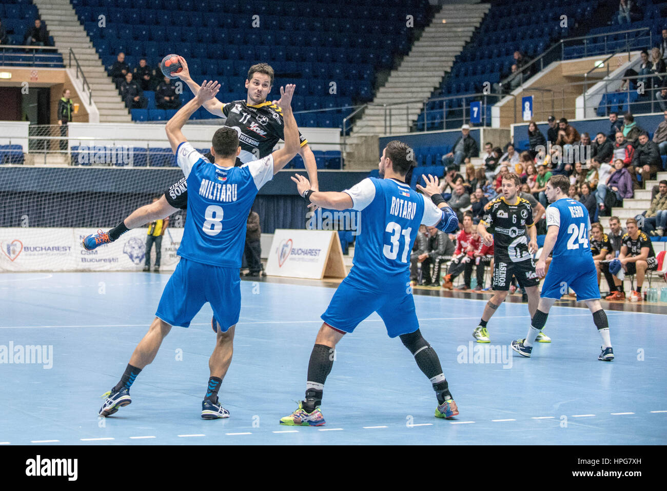 October 11, 2015: Bojan Beljanski #11 of Bregenz Basketball in action ...