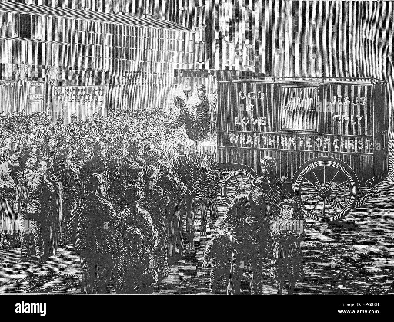 Bible carriages in the streets of London, England, missionary, Bible ...