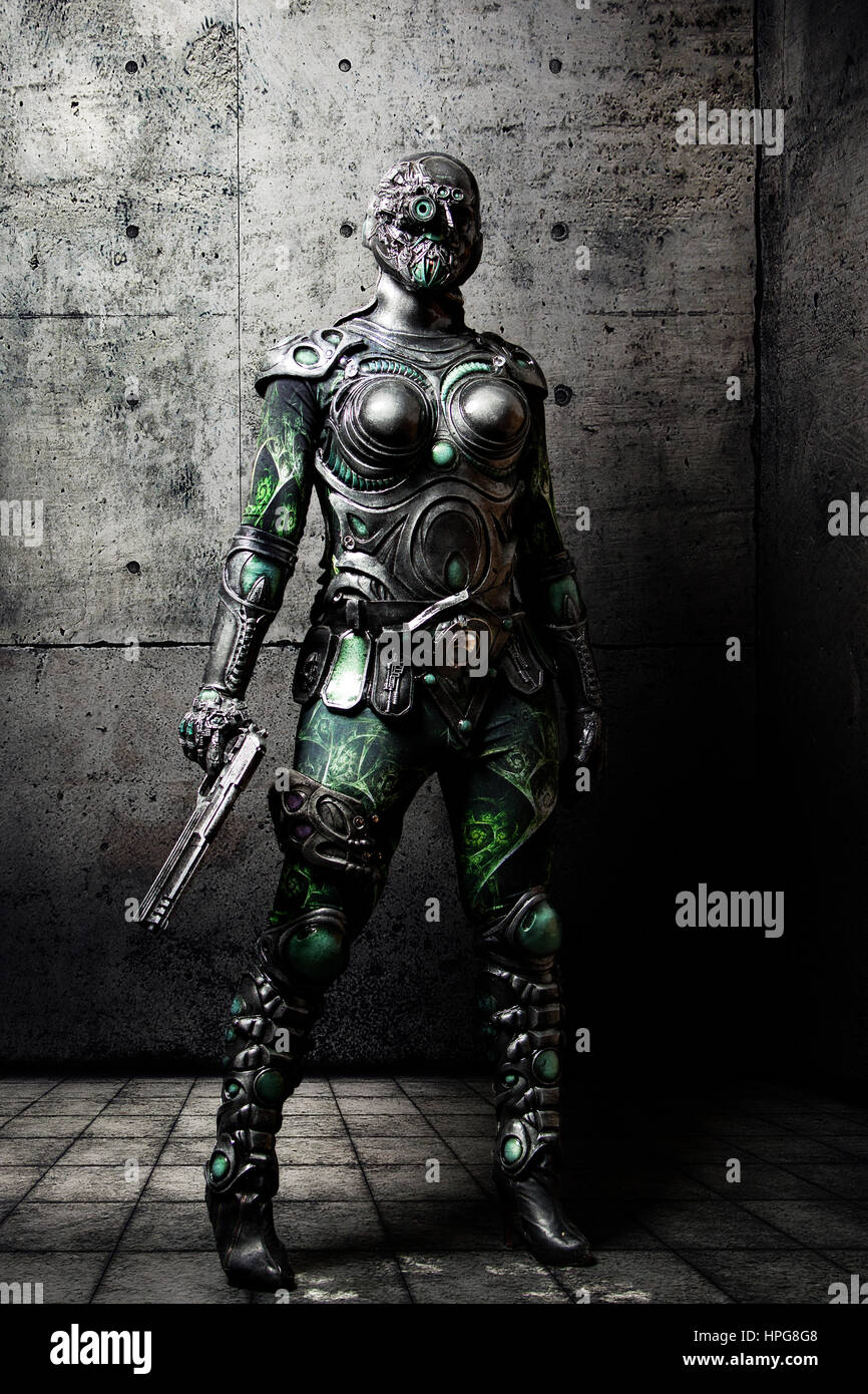 Fantastic Art : Cyborg Woman Stock Photo - Alamy