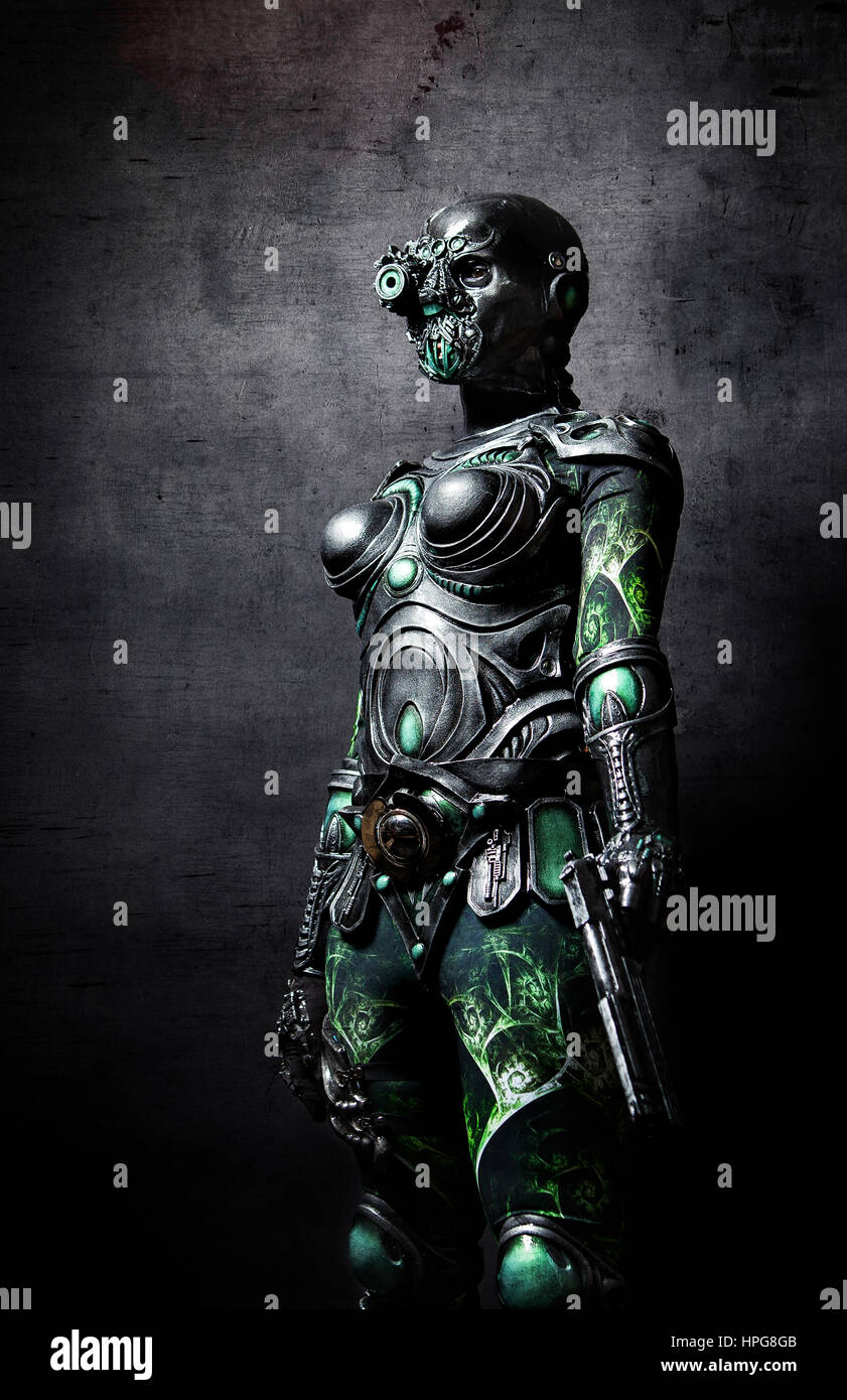 Fantastic Art : Cyborg Woman Stock Photo - Alamy