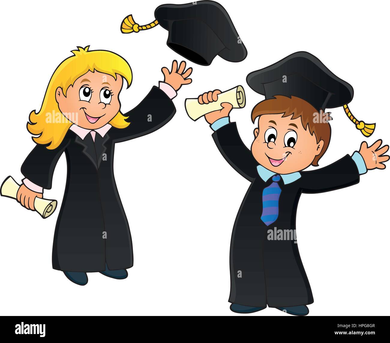 Graduation theme image 1 - eps10 vector illustration Stock Vector Image ...