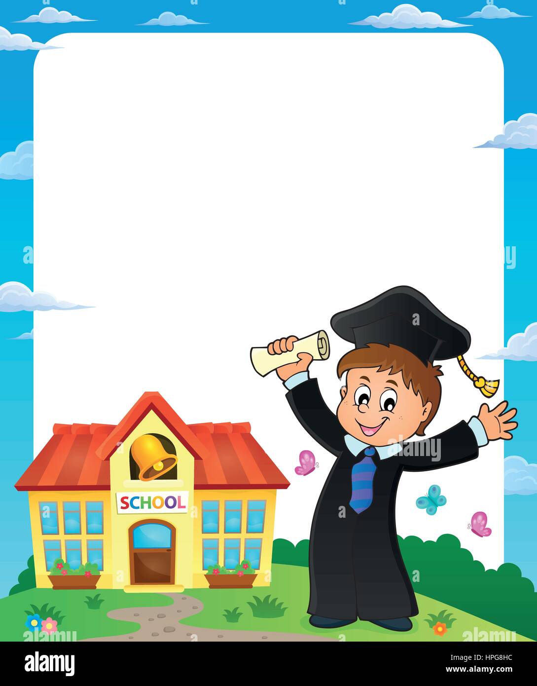 Graduation theme image 4 - eps10 vector illustration Stock Vector Image ...