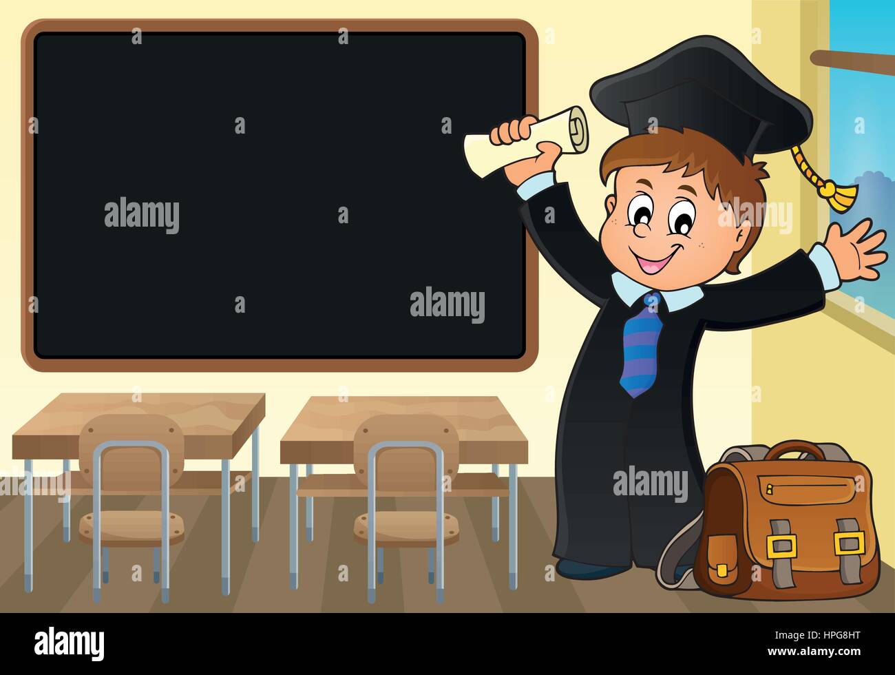 Graduation theme image 6 - eps10 vector illustration Stock Vector Image ...