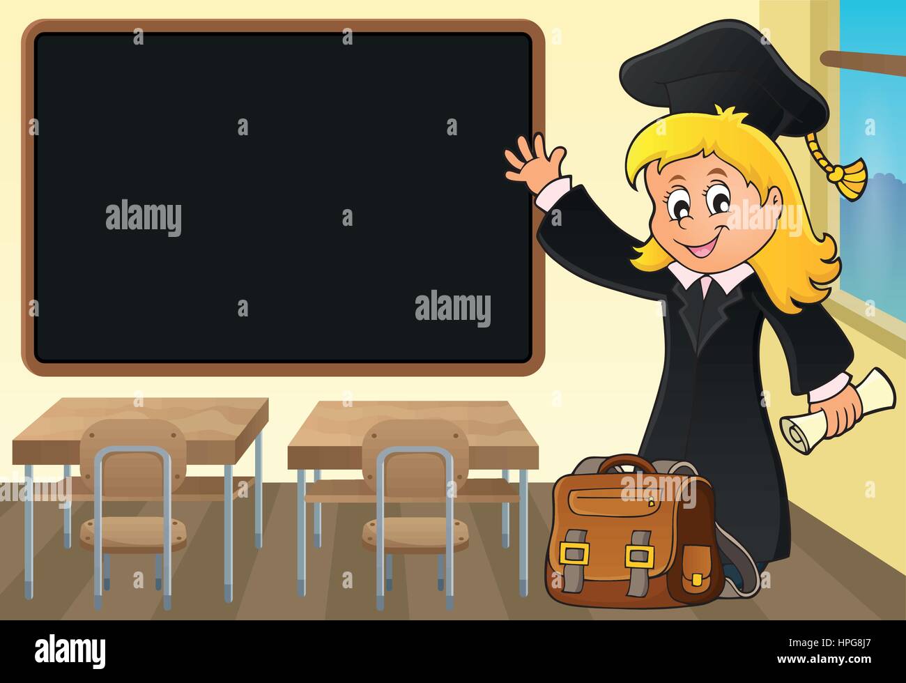 Graduation theme image 7 - eps10 vector illustration Stock Vector Image ...