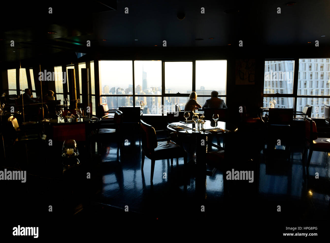 The Observatory restaurant at Dubai Marriott Harbour hotel, United Arab ...
