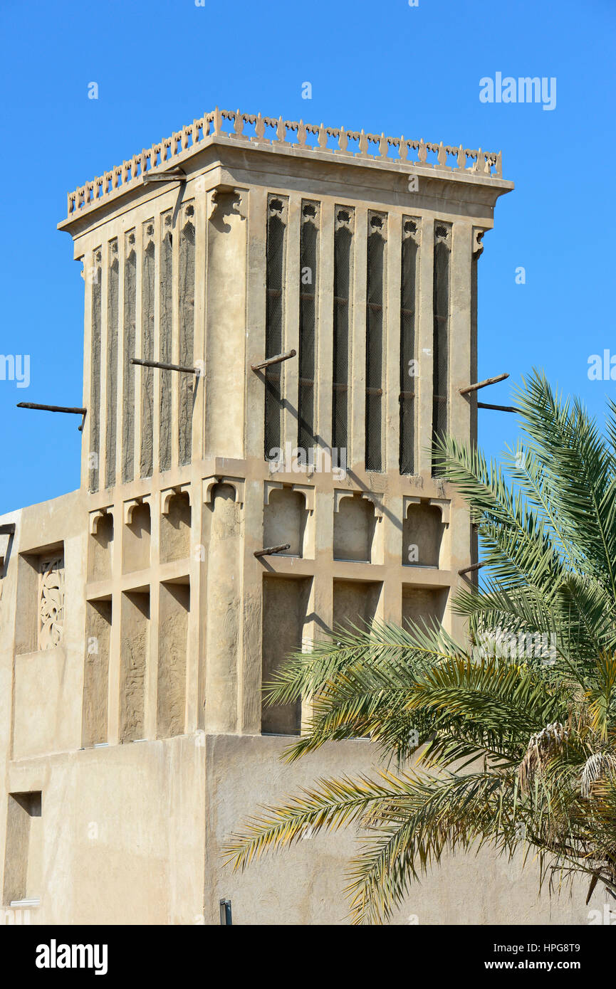 United Arab Emirates, Dubai, traditional designed building Stock Photo ...