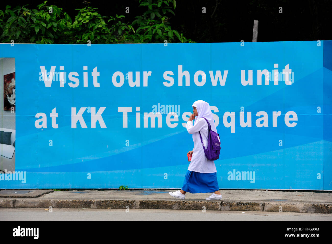 South-East Asia, Malaysia, Borneo, Sabah, Kota Kinabalu, veiled young ...