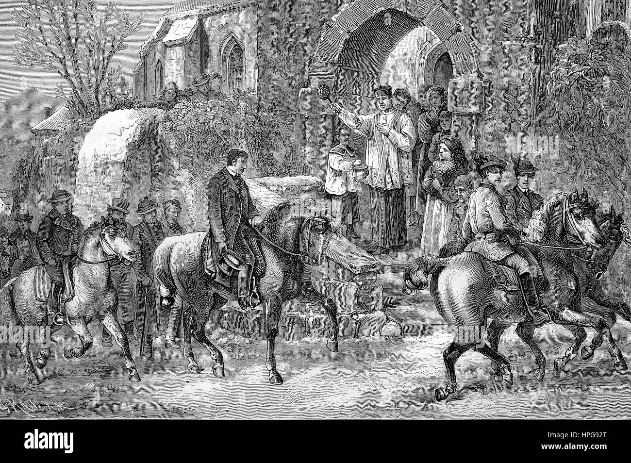 The Stephani riding. Saint Stephen is the first Christian martyr. On ...