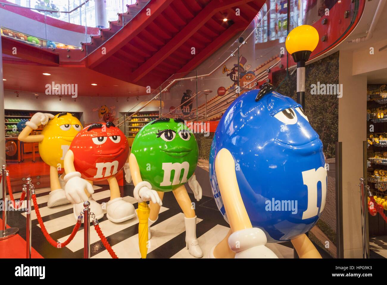 England, London, Leicester Square, M&M's Store Stock Photo - Alamy