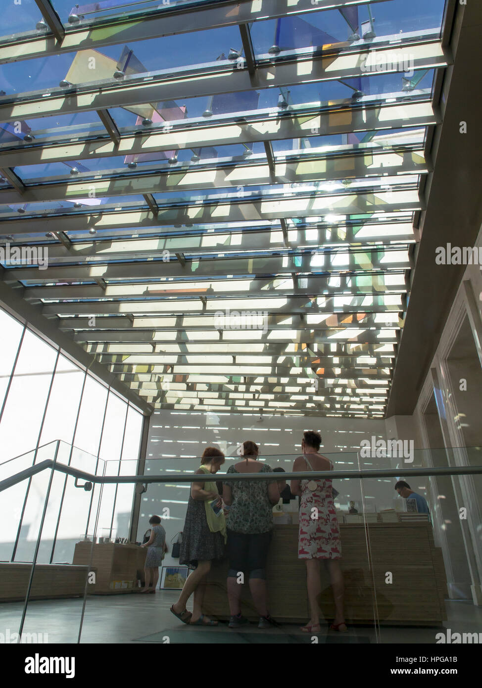France, Arles, Van Gogh Foundation, the museum's shop and the glass ...