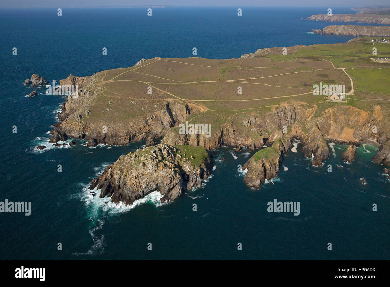 France, Brittany, Finistere, La Pointe du Raz, a site labeled Grand ...