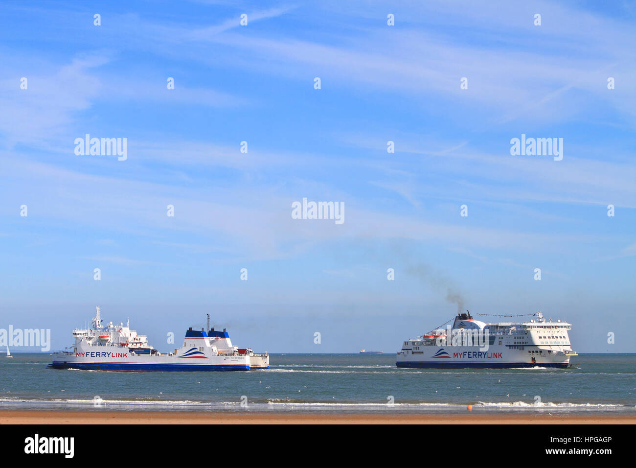 France, Northern France, Calais, My Ferry Link company Stock Photo - Alamy