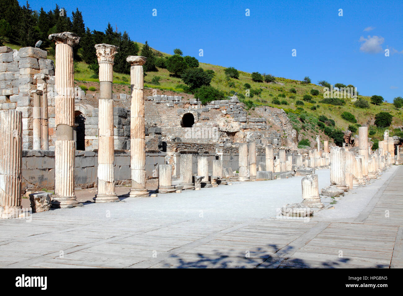 Turkey, province of Izmir, Selcuk, archeological site of Ephesus ...