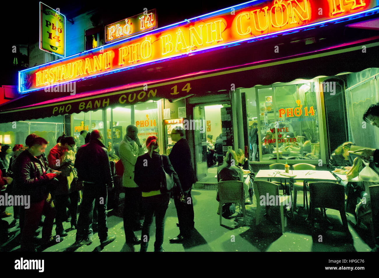 France. Paris 13th district. Parisian Chinatown. Asian restaurant ...