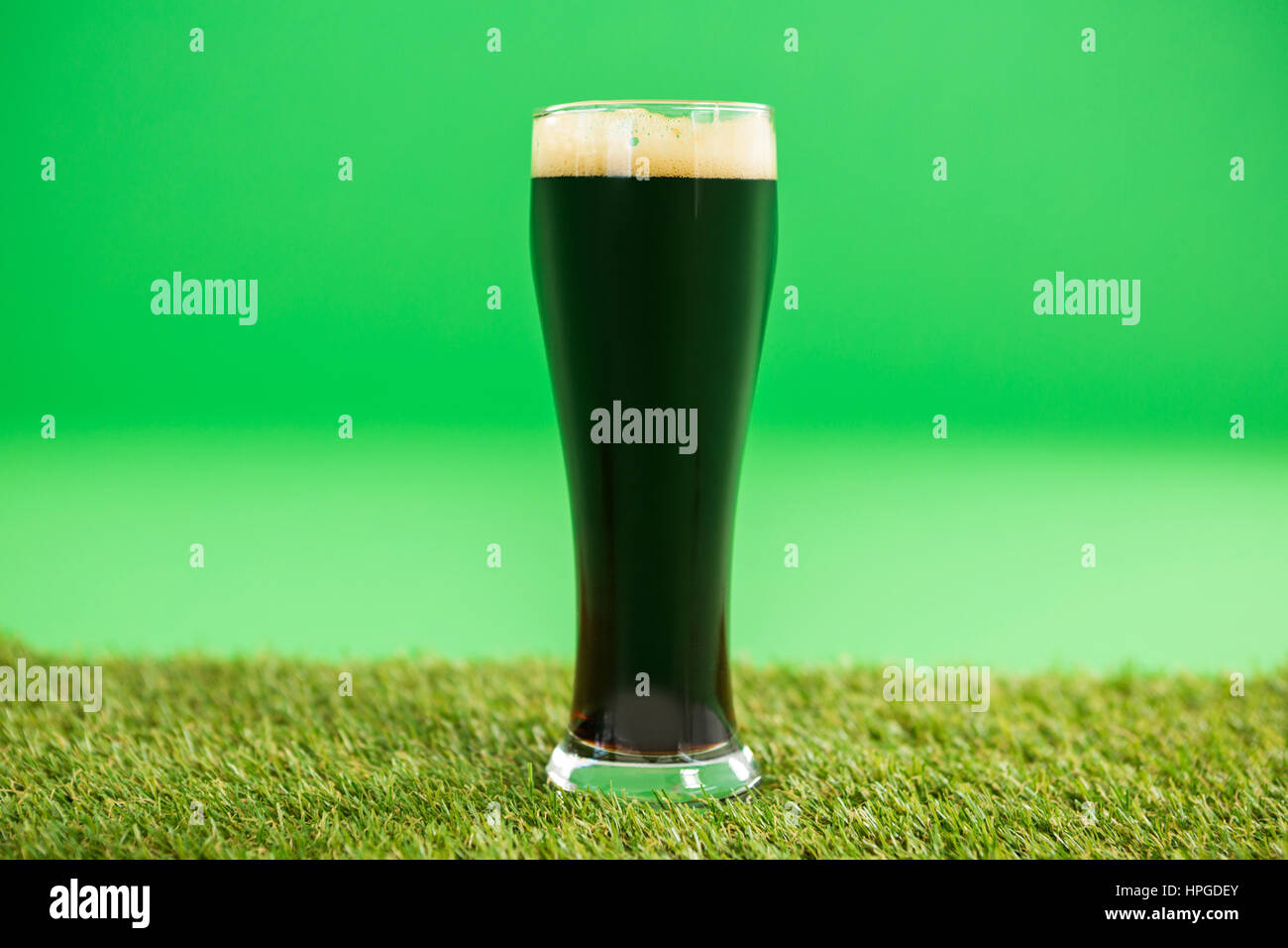 St Patricks Day green beer on grass Stock Photo - Alamy