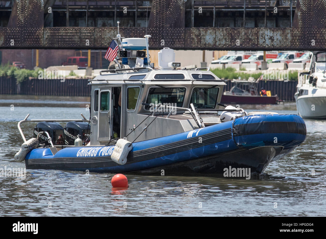 Police boat in river hi-res stock photography and images - Alamy
