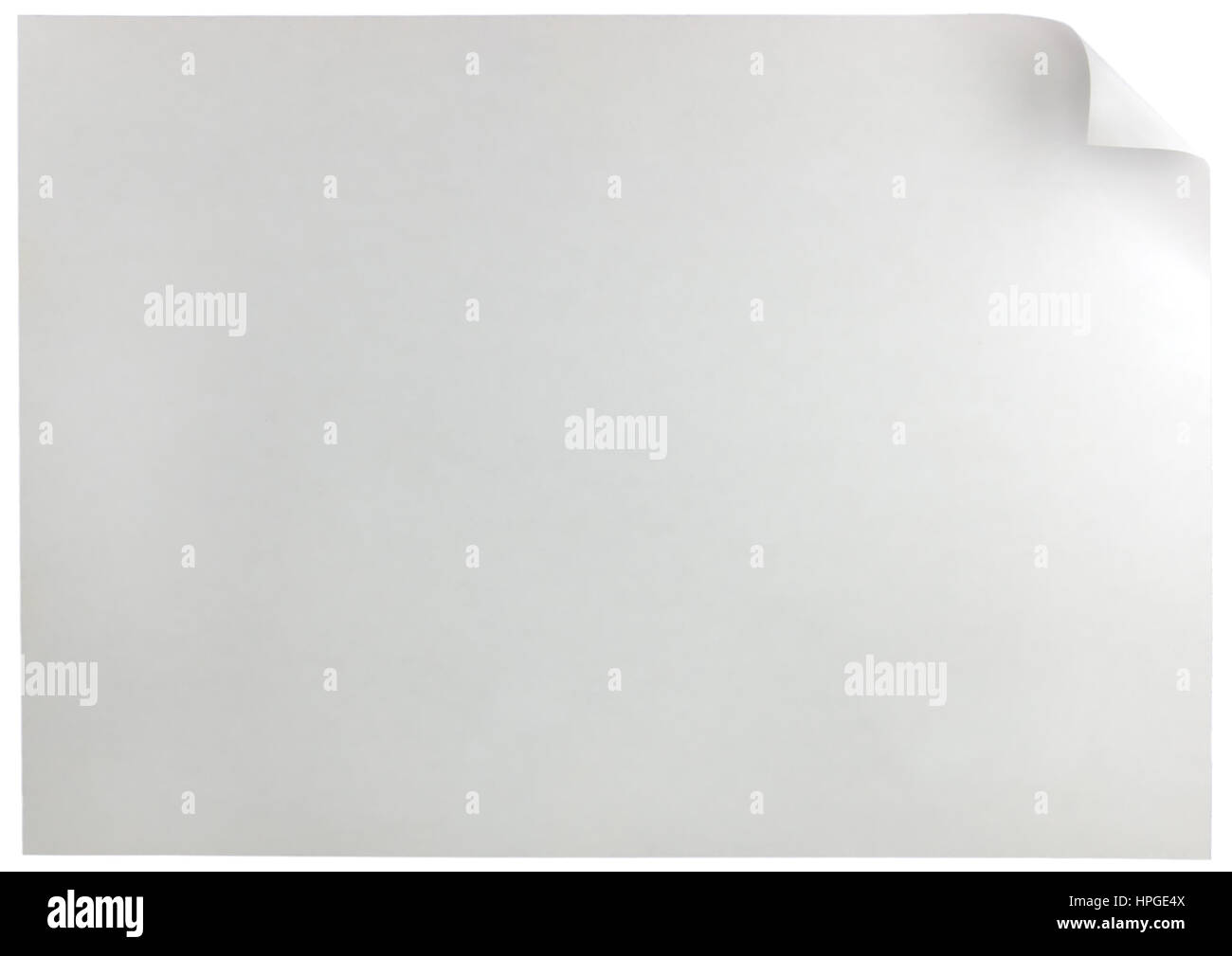 White Page Curl, Isolated Horizontal Copy Space Background, Blank Empty ...