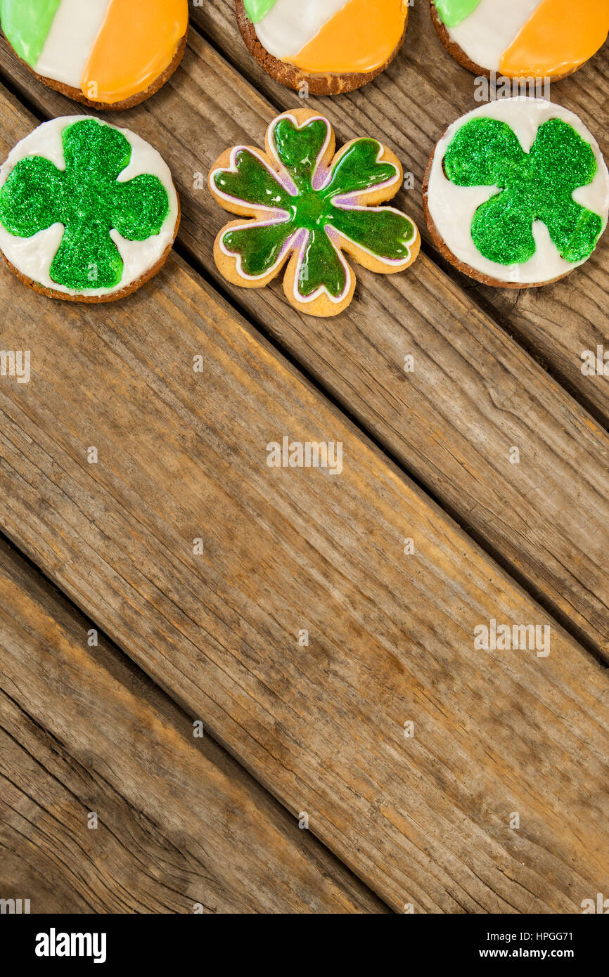 St. Patricks Day cookies decorated with irish flag and shamrock ...