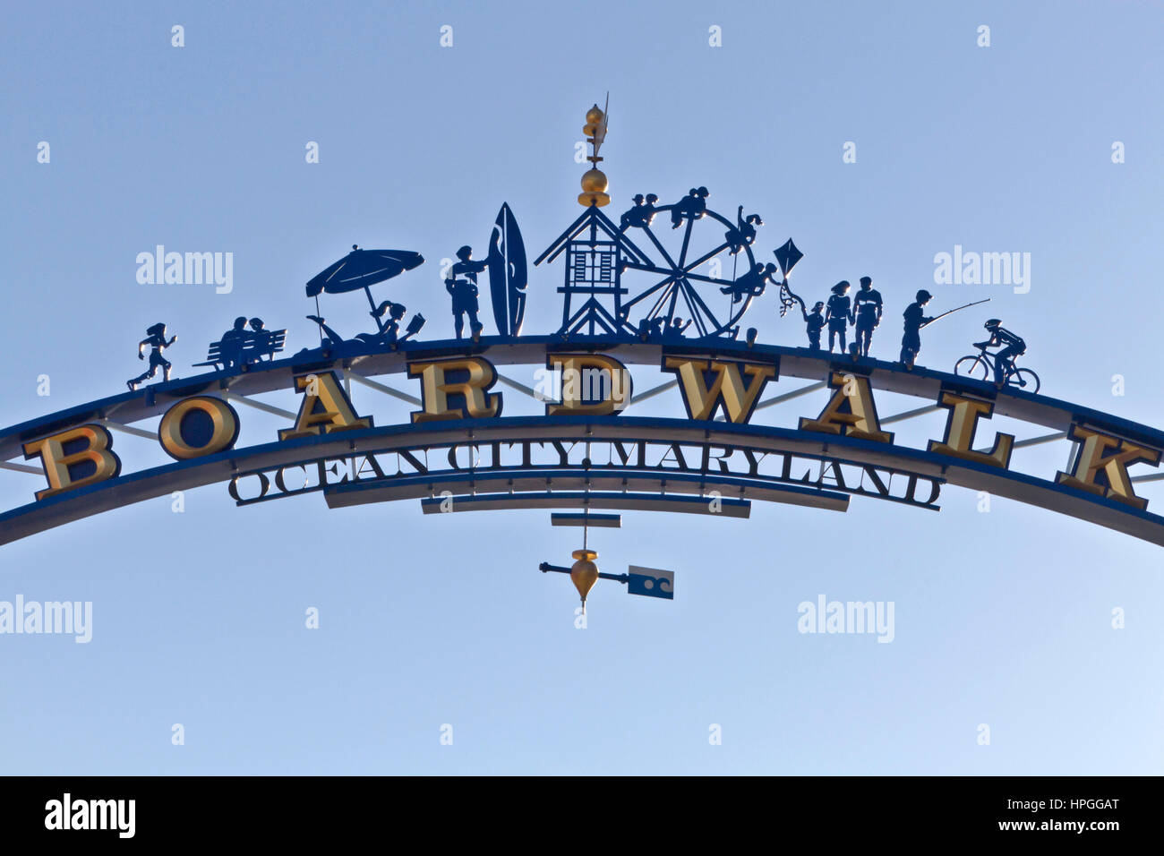 Boardwalk sign ocean city maryland hi-res stock photography and images ...