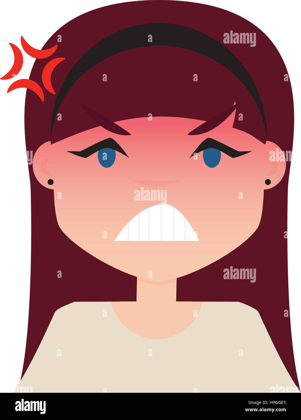 girl Expression Face Stock Vector Image & Art - Alamy