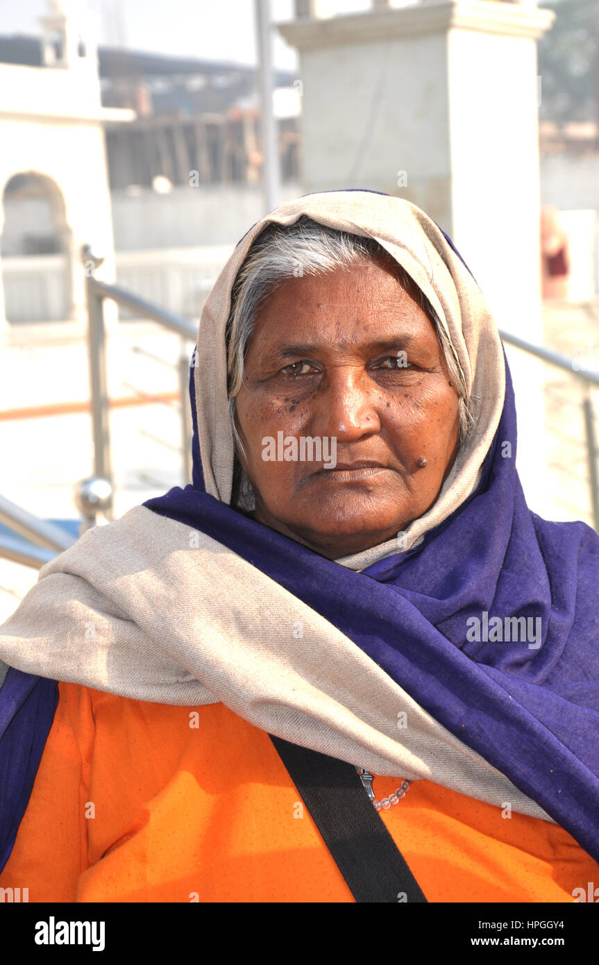 Portrait of Sikh Woman (Photo Copyright © Saji Maramon Stock Photo - Alamy