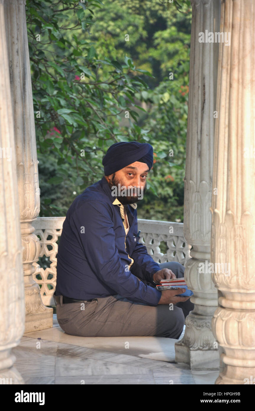 Sikh Man Praying at Gurudwara, (Photo Copyright © by Saji Maramon Stock ...