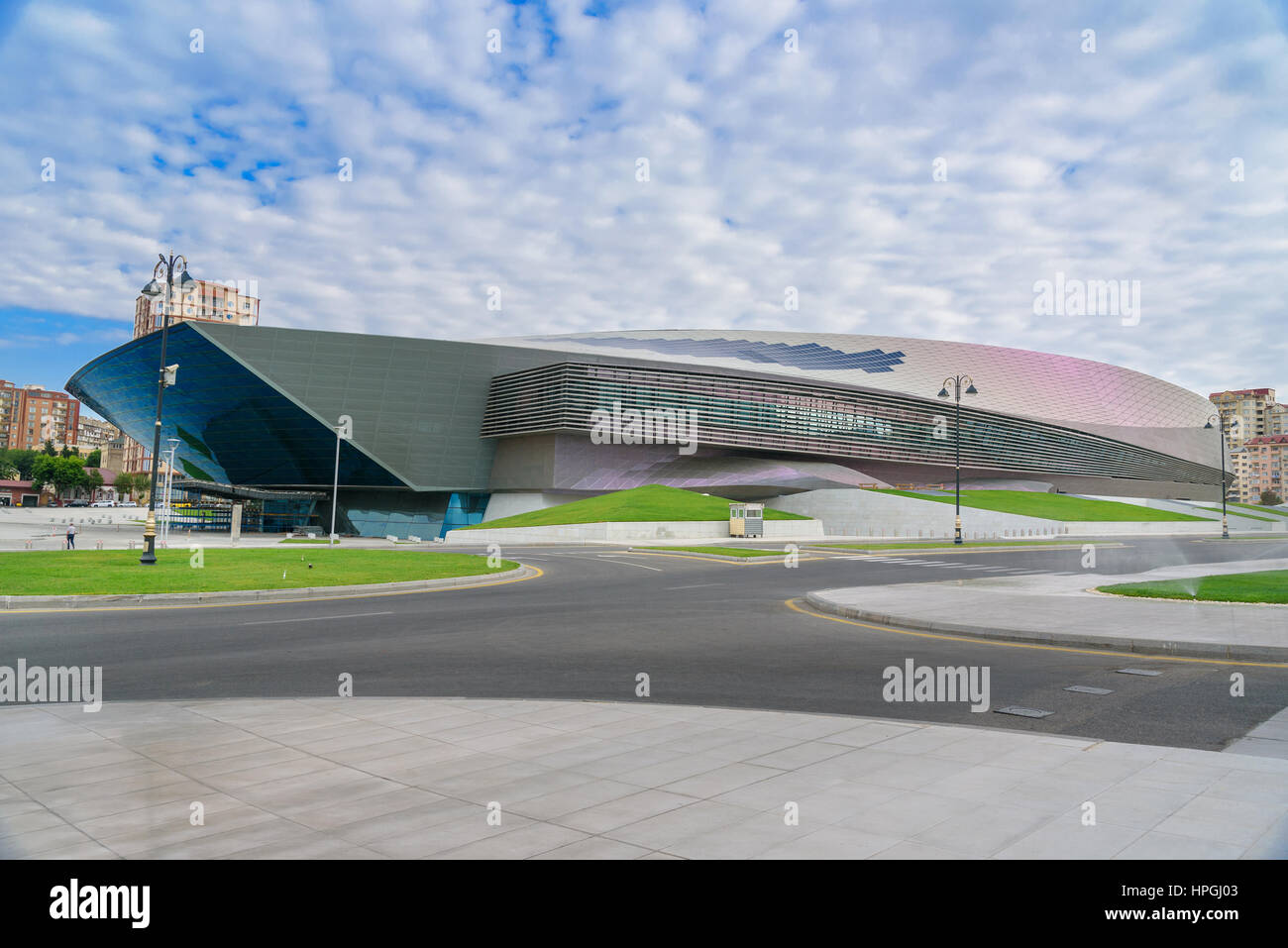 Baku, Azerbaijan - September 11, 2016: Building of Baku congress center ...