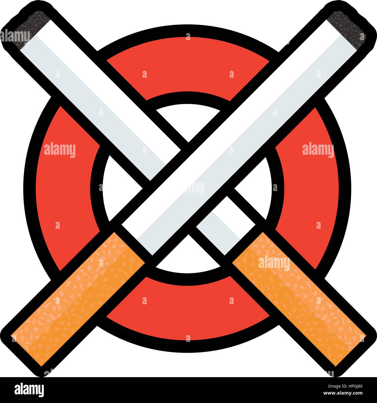 Forbidden sign cigarettes no Stock Vector Images - Alamy