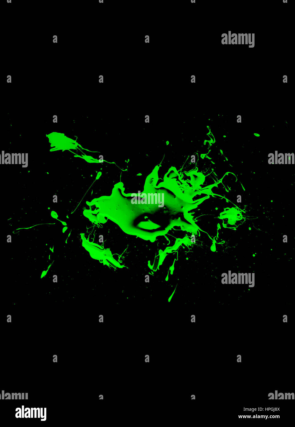 abstract, green blood on black background close up, illustration Stock ...